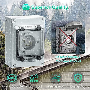 30 Amp Power Inlet Box, Briidea NEMA 3R Generator Inlet Box, NEMA L14-30P, 125/250 Volt, 7500 Watts Generator Transfer Switch, Weatherproof for Outdoor Use, ABS, Gray