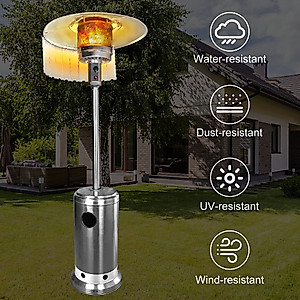 Patio Heater Reflector Shield, Upgraded 12" Height Heat Focusing Reflector for Round Natural Gas and Propane Patio Heaters - for Extra Heat Reflecting Power(10 Panels)
