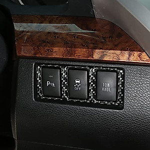 LLKUANG Soft Carbon Fiber Car Mode Button Switch Sticker,for Toyota Tundra 2014 2015 2016 2017 2018 Interior Accessories