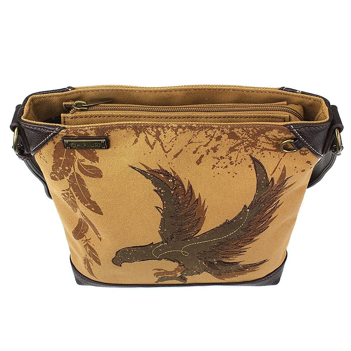 Chala Handbags Eagle Safari Canvas Crossbody Bag Purse