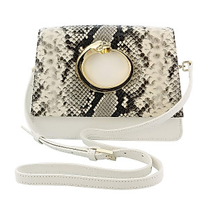 ROBERTO CAVALLI Class White Viper Shoulder Bag for womens