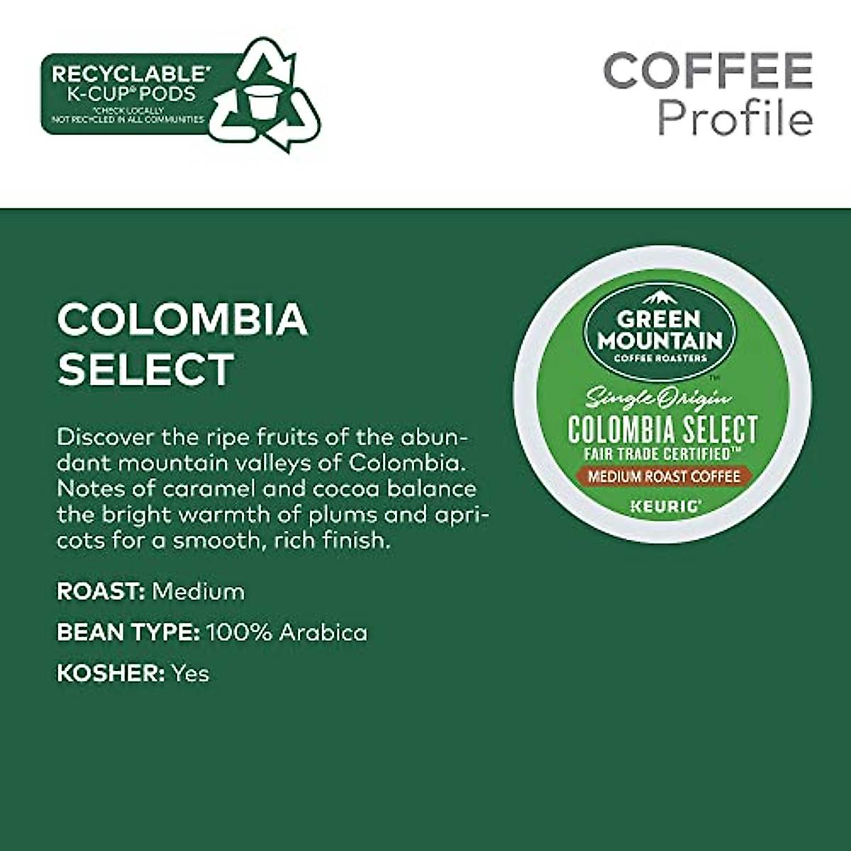 Keurig Green Mountain Coffee Roasters Single Origin Collection Variety Pack, Single-Serve Keurig K-Cup Pods, 40 Count