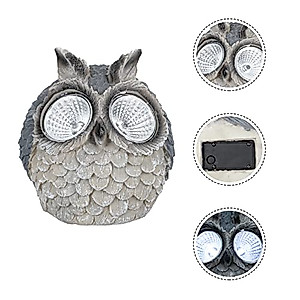 Animal Solar Lamp Resin Owl Garden Light LED Outdoor Animal Sculpture Figurine Lights Landscape Lighting for Lawn Yard Patio Pathway