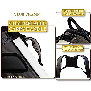 Club Champ Waterproof Stand Golf Bag, White/Black (JR989)