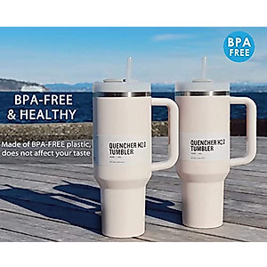 Replacement Straw for Stanley Cup Tumbler 40 oz 30 oz 20 oz Adventure Quencher, 4 Pack Reusable Straws Stanley Cup Accessories Straws for Stanley 40 oz Tumbler with Handle