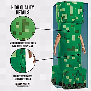 Disguise Minecraft Creeper Inflatable Costume , Green