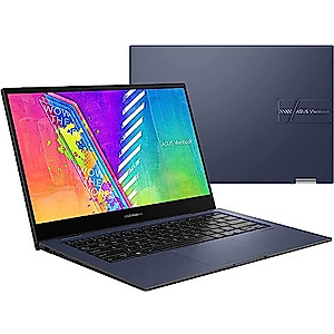 ASUS Chromebook Thin and Light 2-in-1 Laptop, 14" HD Touchscreen, Intel Celeron N4500, Intel UHD Graphics, 4GB RAM, 128GB Storage (64GB eMMC+MTC 64GB Flash Memory), Chrome OS, Blue