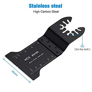 Powerextra 10 Metal Wood Oscillating Multitool Saw Blades Fit Dewalt, Fein, Porter Cable, Black & Decker, Bosch, Dremel, Makita, Craftsman, Ridgid, Ryobi, Milwaukee, Rockwell, Chicago