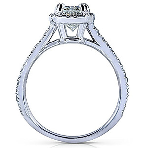 Kobelli Radiant-cut Moissanite Engagement Ring 1 2/5 CTW 14k White Gold, Size 9, White Gold