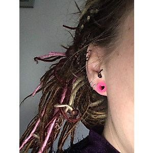 IPINK-20Pcs Heart Soft Flexible Silicone Ear Plugs Double Flared Expander Flesh Tunnels (10 Pairs of 00G(10mm))