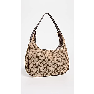 Gucci Women's Pre-Loved Shoulder Hobo, GG Canvas, Brown, One Size