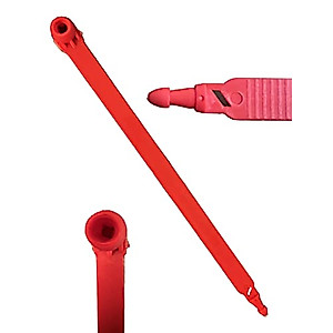 133 SUPPLY - 100 Red Plastic Truck Seals Red Trailer Seals - Freight Seals Load Seals Shipping Seals Security Seals Truck Seal Plastic Trailer Seal Shipping Container Seals Tamper Seals Security Tags