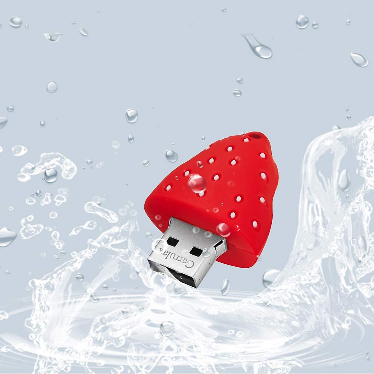 GARRULAX USB Flash Drive, 8GB / 16GB / 32GB Novelty Cute Cartoon USB Memory Stick Date Storage Pendrive Thumb Drives for Kids Children Collegue Student (32GB, Strawberry)