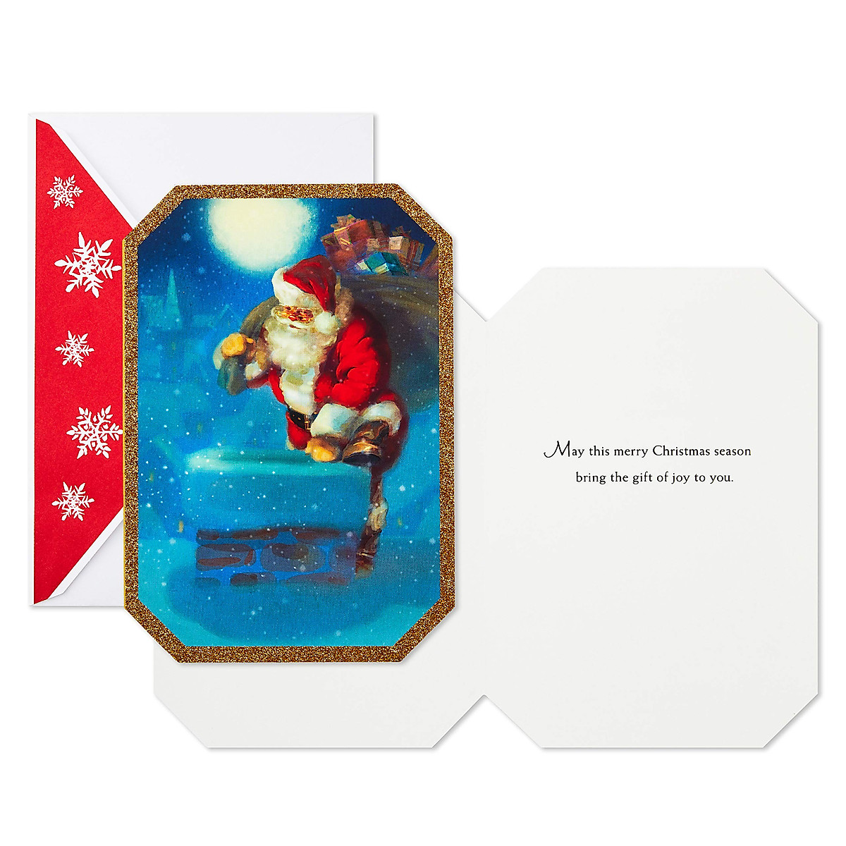 Hallmark Boxed Christmas Cards Assortment, Santa and Snowman (40 Cards with Designed Envelopes)