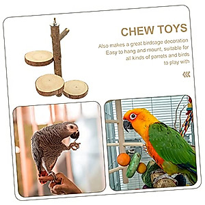 Ipetboom Pets Parrot Home Birds Playground Gym Perch Playpen Wooden Board Delicate Ladder with Jumping Playstand Pet Stand Practical Bird Springboard Cockatiel Wood Climbing Household Petg