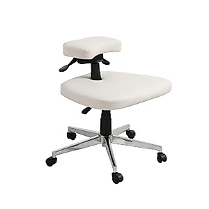 Cross Legged Chair with Adjustable Tilt Angle, Height-Adjustable Kneeling Chair for Office and Home, Ergonomic Office Chair, Criss Cross Chair (white)