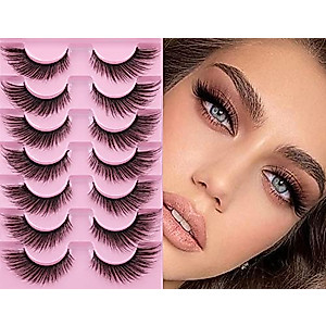 Fox Eye Lashes Fluffy Eyelashes Angel Wing Wispy False Eyelashes Like Bratz Styles L Curl Rusain Strip Lashes that Look Like Extensions Little Dramatic Lashes Pack