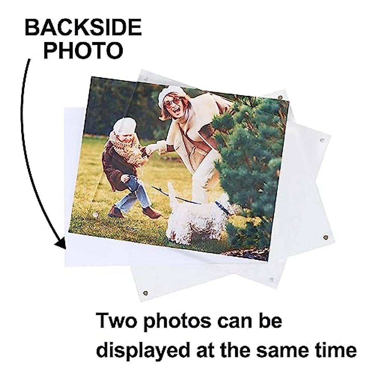 Fixwal Acrylic Picture Frame, 4x6, Set of 3, Magnetic Photo Frame with 10mm Clear Glass Frame, Wedding Table Numbers, Frameless Photo Frame