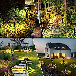Orelpo Solar Pathway Lights Outdoor 8 Pack, LED Solar Garden Lights, Outdoor Solar Landscape Lights Waterproof Warm Light Path Lamps for Pathway, Walkway, Patio, Yard & Lawn