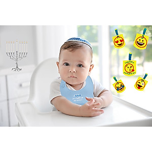 The Dreidel Company Hanukkah Baby Bib Silicone, Cute Baby Bibs for Babies & Toddlers, Unisex, Non Messy (You Light Up My World)