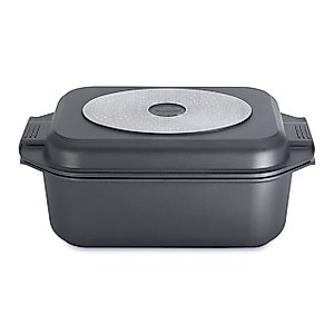 BergHOFF Scala Non-stick Roast Pan 17 Inches, Ferno-Green, Non-Toxic Coating, Matching Lid, Induction Cooktop Ready, 3-layer Base