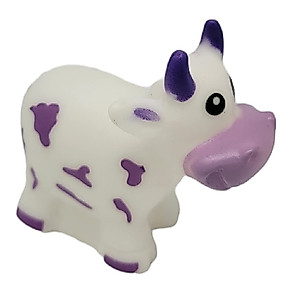 Colorful Rubber Water Squirting Cows (2.5") Squeeze and Squirt Water. Bathtub, Pool Toy for Kids. Safe and Non Toxic. Durable Party Favor. (12)