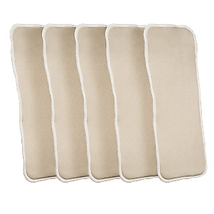 Lukara Hemp Cloth Diaper Inserts - Reusable Cloth Diaper Liners for Children, Hemp Diaper Inserts for All Needs, Fits All Diapers & Absorbent Hemp Inserts for Cloth Diapers, Reusable Diapers (5 Pack)