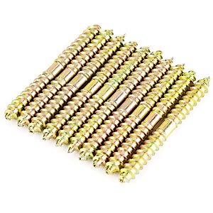 10pcs 660mm Dowel Screw Double Ended Self Tapping Threaded Bolts Woodworking Furniture Connector Studs Rods Bars Double Ended Rod Connector Double-Ended Rod Connector self Tapping Rod
