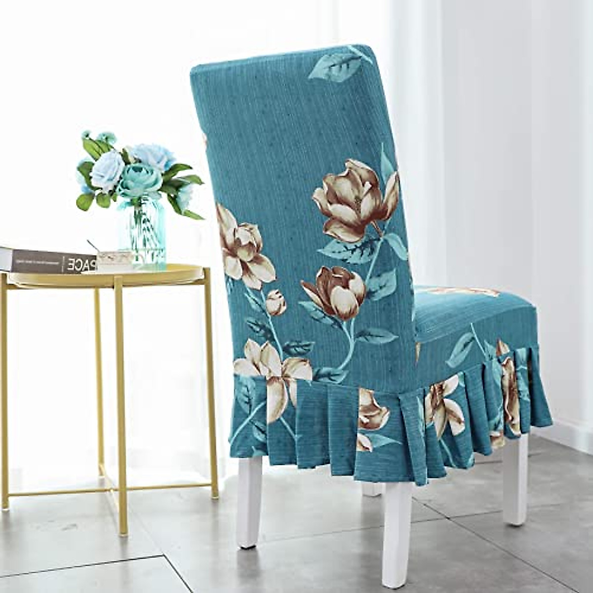 Modern Dining Chair Covers Restaurant Room Banquet Beach Universal Elasticity Jacquard Geometry Print Chair Cover A12 6pcs