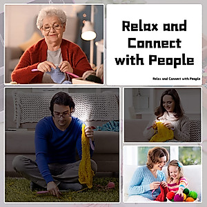 Lighted Crochet Hooks Set USB Rechargeable Crochet Hook with Light Metal 2 mm to 8 mm 12 Size Interchangeable Heads Light Large Eye Blunt Needle with Case for DIY Craft Supplies Beginner Yarn Knitting