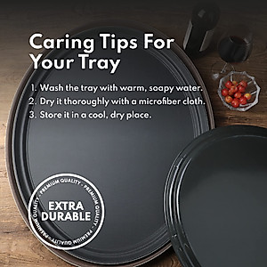 New Star Foodservice 25453 Non-Slip Tray, Plastic, Rubber Lined, Oval, 20.5 x 25.25-Inch, Black…