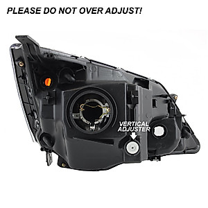 AKKON - For 2007-11 Honda CR-V Driver + Passdenger Sides Headlight Assembly Chrome Houing Clear Lens Full Set