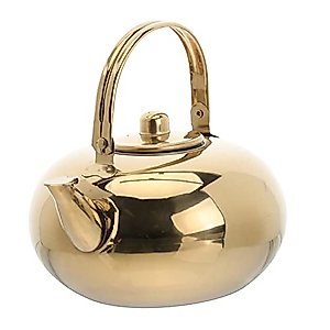 KICHOUSE Stainless Steel Pot Camping Cookware Infusers Retro Coffee Machine Espresso Coffee Kettle with Strainer Tea Kettle Gold Whistling Kettle Stove Top Kettle Milk Pan Teakettle Silver