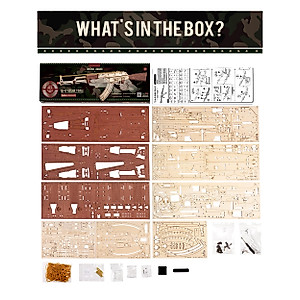 RoWood 3D Puzzles for Adults,Rubber Band Gun,DIY Wooden Puzzles Wooden Model Building Kit Creative Toy Wooden Kits Assembly Puzzles,Gifts for Adults&Teens