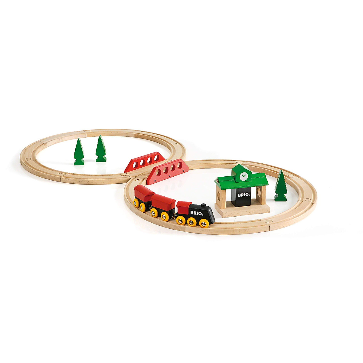 BRIO World - 33028 Classic Figure 8 Set - 22 Piece Wooden Toy Train Set with Accessories and Tracks | Enhances Creativity | Compatible Toys | FSC-Certified Wood | Perfect for Kids Age 2+