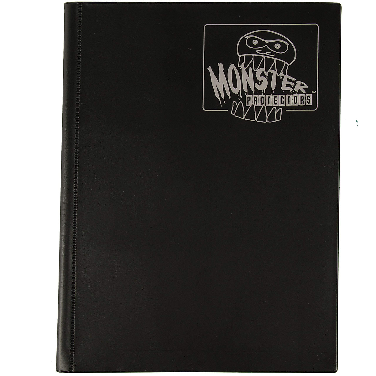 Monster Protectors 9-Pocket Matte Black Trading Card Album with Anti-Theft Padded Pages - Holds 360 Cards