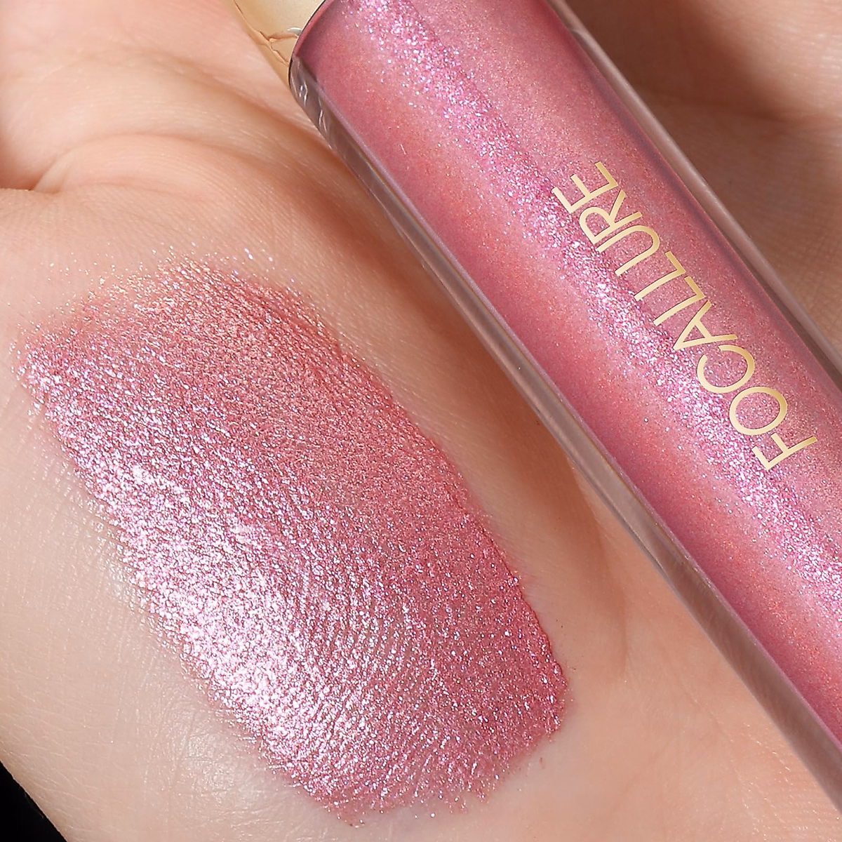 FOCALLURE Metallic Liquid Lipstick,Non Stick Cup Lip Gloss,High Impact Lip Color with Transfer-proof Wear,Long Lasting & Waterproof Lipstick Makeup for Women,One Promise