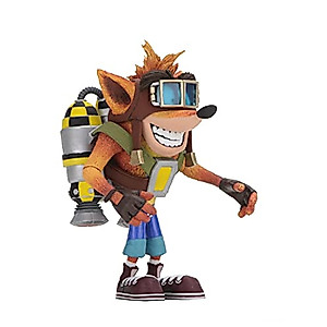 NECA - Crash Bandicoot 7" Scale Action Figure ? Deluxe Crash with Jetpack
