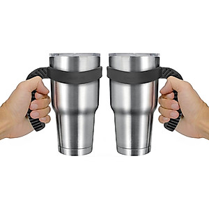 CHILLOUT LIFE Handle for YETI Cup 30 oz - Ozark Trail 30 oz Tumblers. Comfortable Reaplacment Handle for 30 oz YETI Tumbler & More (Black Handle Only) - 2 Pack