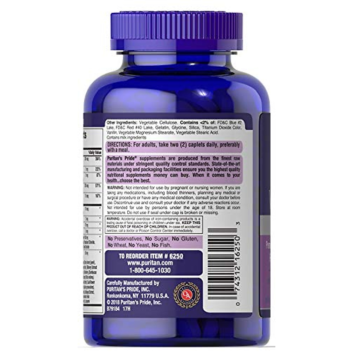 Puritan's Pride High Potency Timed Release Ultra Woman Daily Multi, 90 Coated Caplets