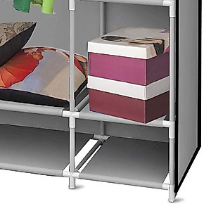 Sunbeam Home Basics, Grey Storage Closet with Shelving