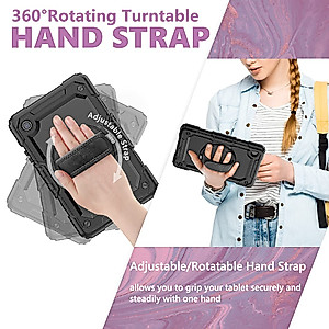 Sibeitu Samsung Galaxy Tab A7 lite Case 8.7 Inch 2021 with Screen Protector & Kickstand, Sturdy Rugged Samsung A7 Lite Case Kids w/Hand Strap Shoulder Strap for Galaxy A7 Lite Case SM-T220/T225