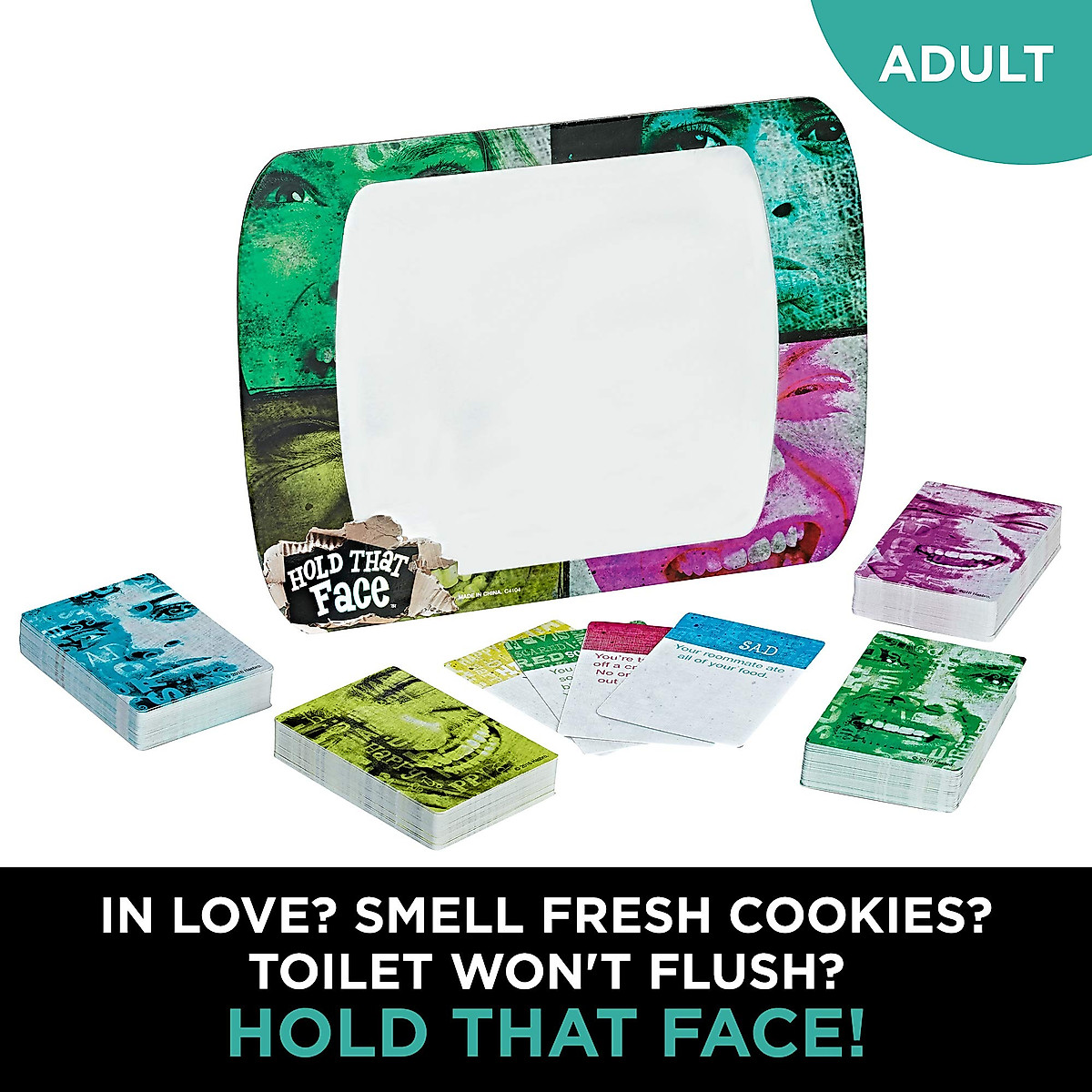 Hasbro Gaming Hold That Face Adult Party Guessing Game(Amazon Exclusive)
