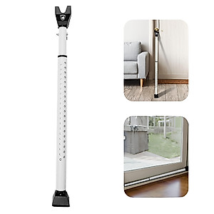 Guard Dog Security Door Jammer 2-in-1 Adjustable Door Knob Jammer & Sliding Patio Door Security Bar – 40 Different Adjustments (White, 1 Pack)