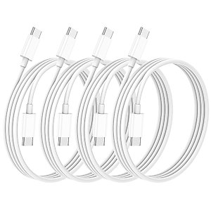 4Pack 60W 6ft USB C to USB Type C Cable 6ft for iPhone 15/15 Pro/15 Pro Max/15 Plus,for iPad Pro, for Air 5/4, for MacBook Air, for Google Pixel 7 Pro, for Samsung Type c Cord