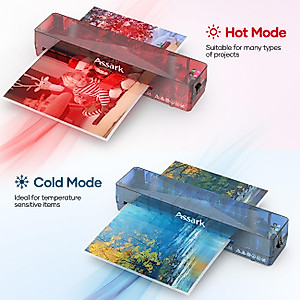 Laminator, 9 Inch A4 Thermal Laminator Machine with Laminating Sheets 9pcs & Paper Trimmer, 4 in 1 Hot & Cold Personal Lamination Kit for Home Office School Use, Fast Warm-Up & Quiet, Never Jam