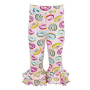 Unique Baby Girls Donut Grow Up Birthday Ruffle Pant Outfit (2t)