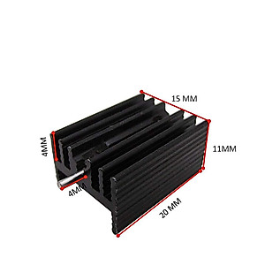 Easycargo 10 packs TO-220 Heatsink + Insulator Mounting Screws Kits for LM317 LM317t L7805 L7812 L78XX Voltage Regulator, IRFZ44N 3205 520N 630 1404 MOSFET Transistor (20mmx15mmx11mm)