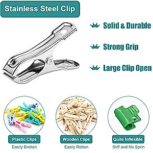 JULMELON 25 Pcs Greenhouse Clips,Stainless Steel Greenhouse Clamps,Heavy Duty Garden Clips with Large Open Strong Grip for Fixing Netting Cover Film,Season Plant Support Clips