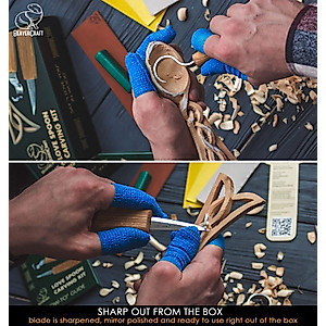 BeaverCraft, Wood Whittling Kit for Beginners DIY04 - Spoon Carving Kit - Wood Carving Whittling Hobby Kit for Adults and Teens - Wood Carving Hook Knife - Woodworking Tools - Spoon Carving Tools